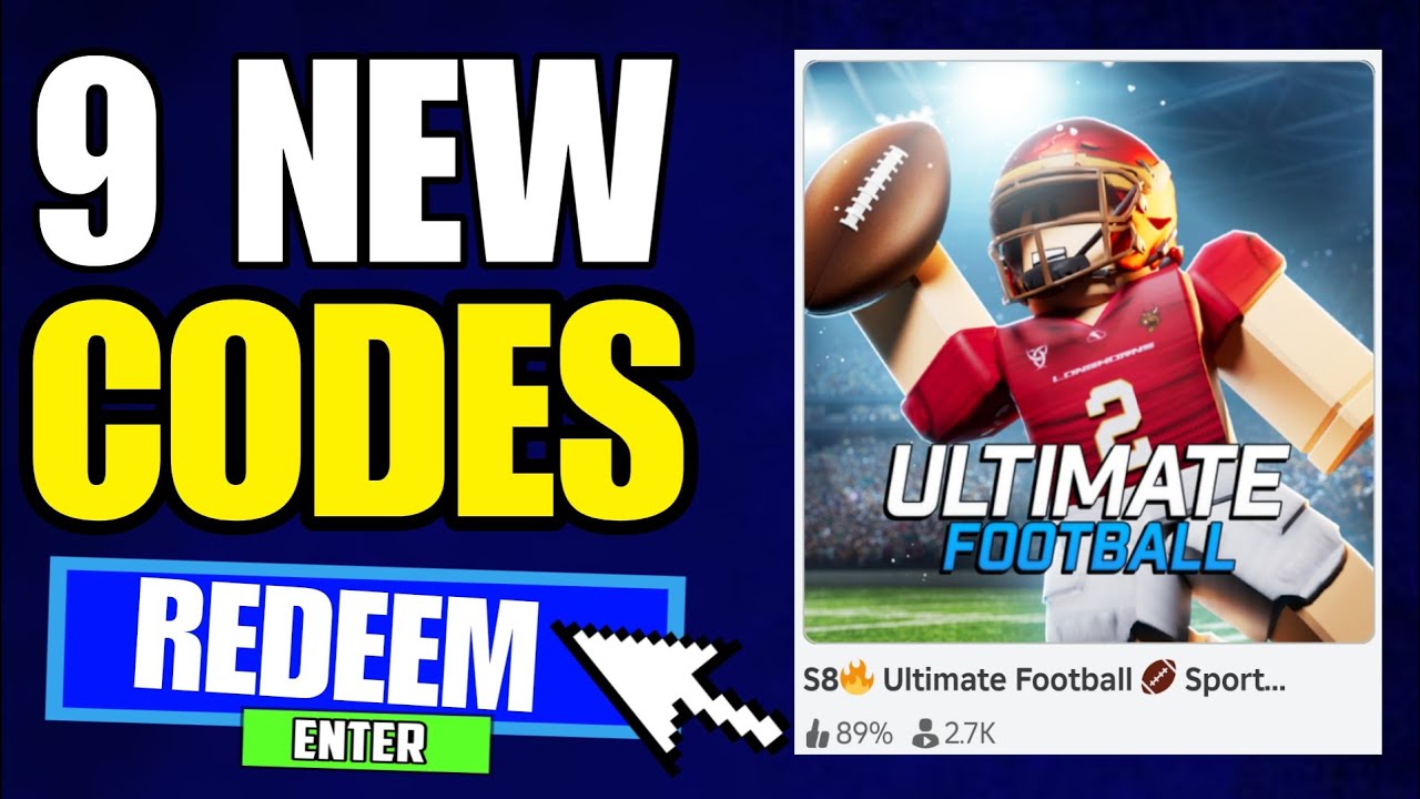 UPDATE NEW! ROBLOX ULTIMATE FOOTBALL CODES 2024!! | BE QUICKLY | PART ...