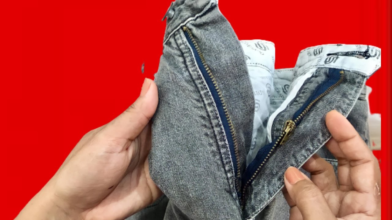 [ Jeans ] COMO CONSERTAR ZÍPER QUEBRADO I Truques de costura - YouTube