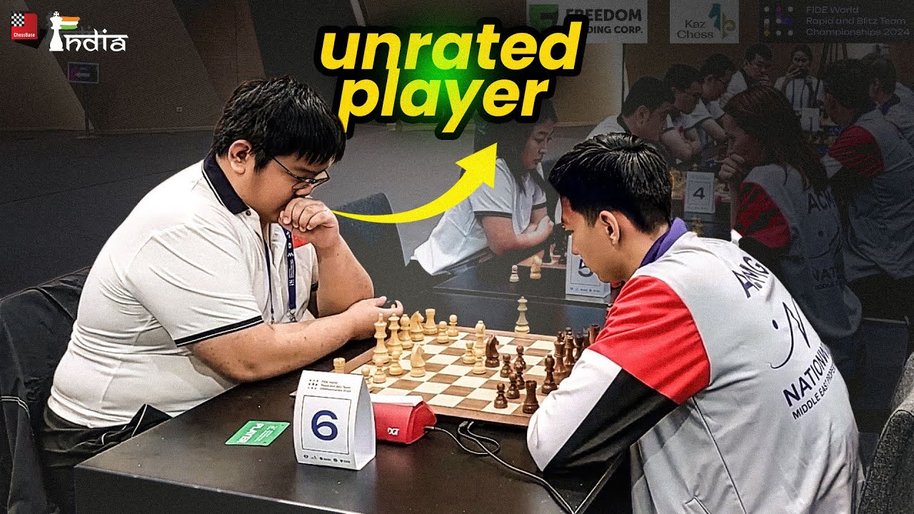 The unrated player who can't stop winning! | Pang Bo vs Ibragim Galymzhanuly | World Rapid Team ...