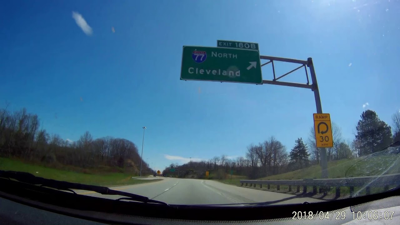 OH Interstate 70 east exits 152 to 225 High mast streetlights ...