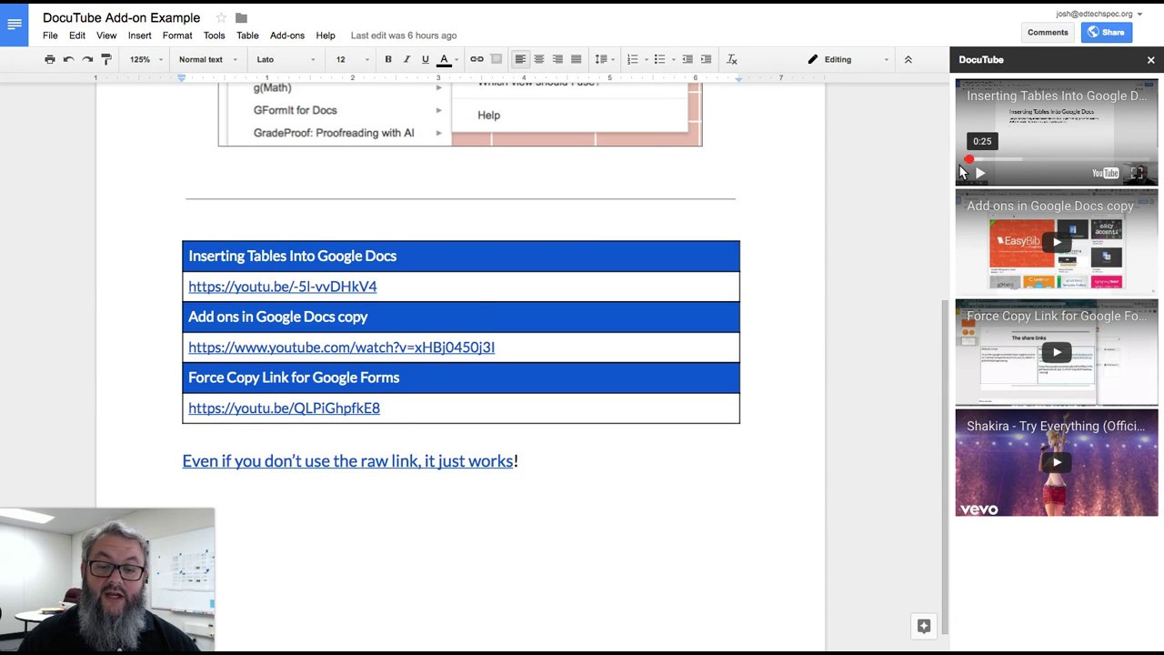 Docutube Google Docs Add-On - YouTube