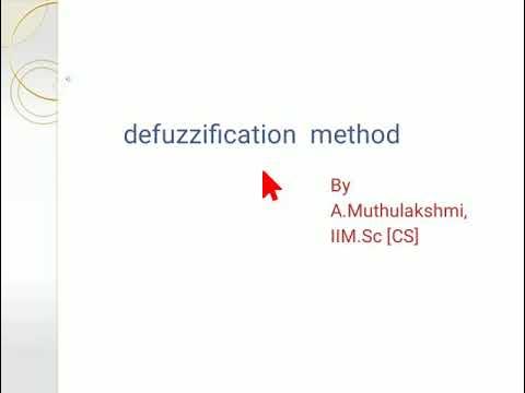 Defuzzification methods - YouTube