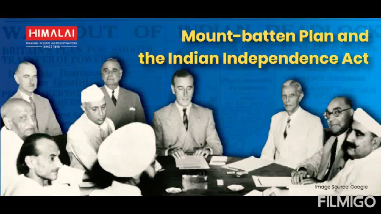 CLASS 10 HISTORY : MOUNTBATTEN PLAN AND INDIAN INDEPENDENCE ACT 1947 ...