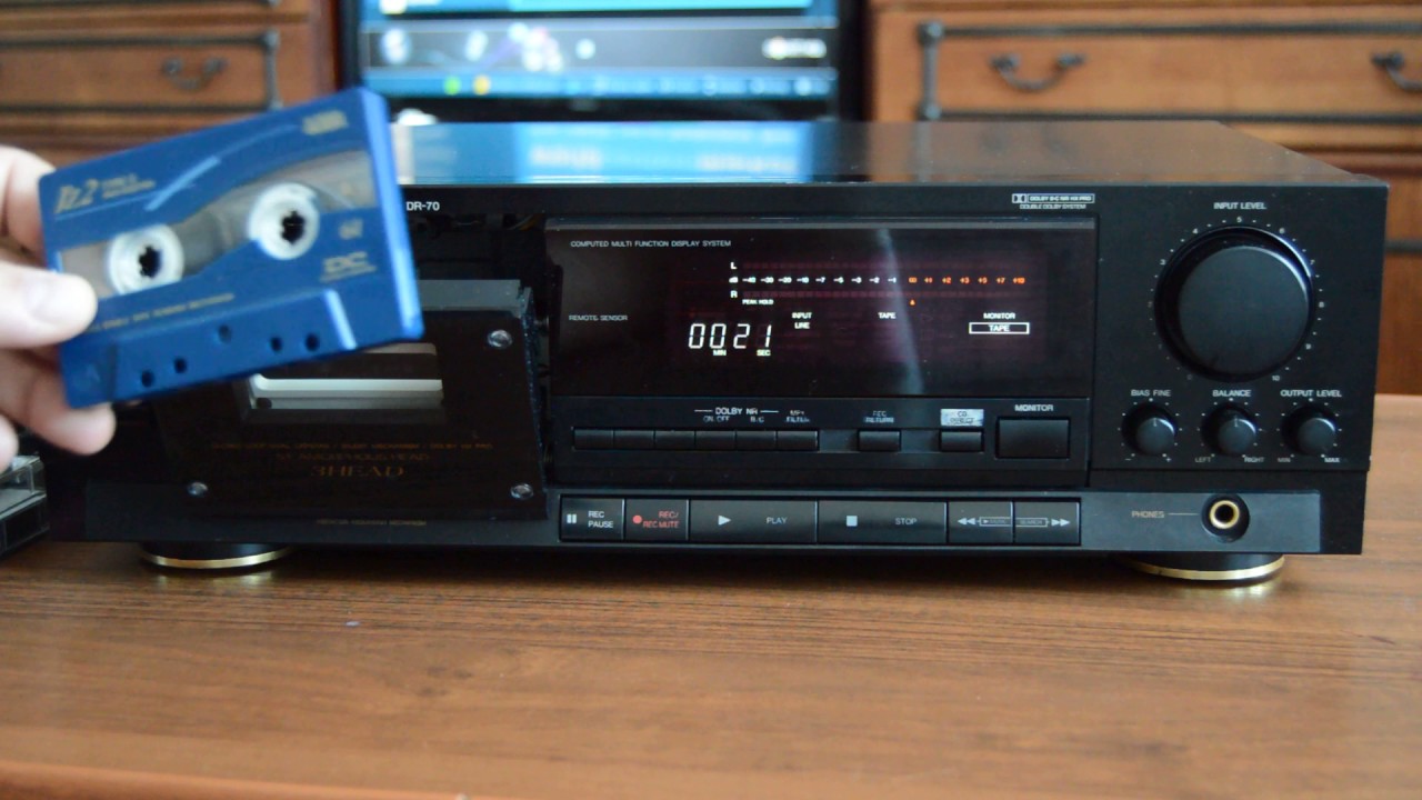 Denon dr-70 кассетная дека воспроизведение. - YouTube