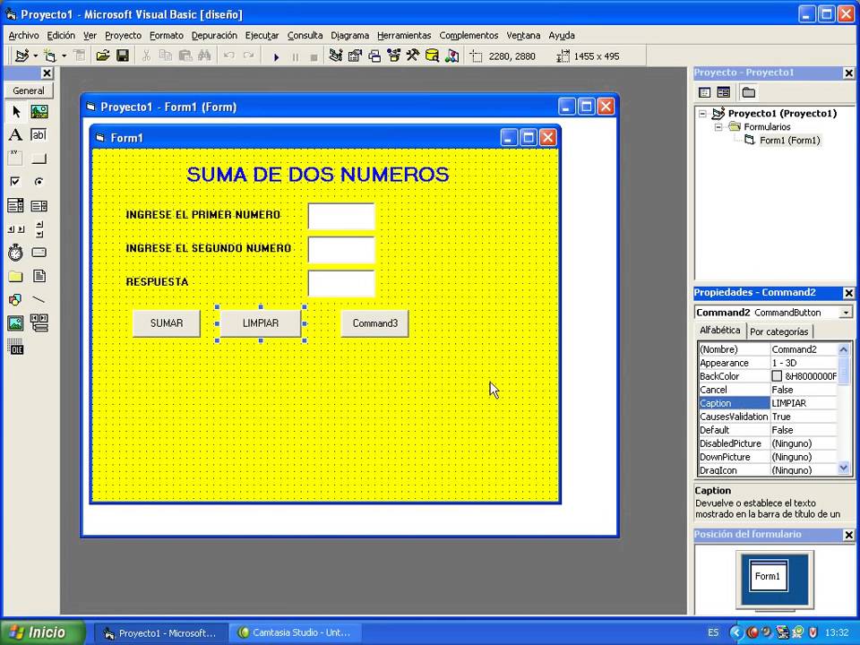 programando en visual basic un formulario de suma - YouTube