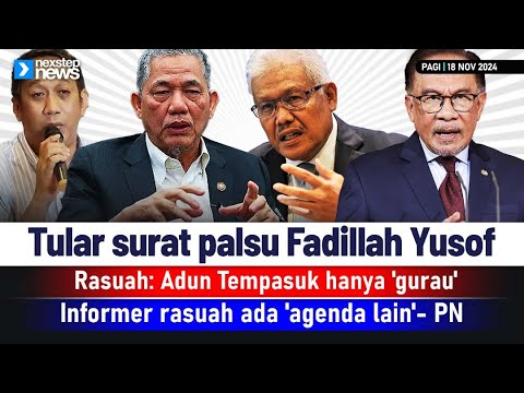 TERKINI!Tular surat palsu Fadillah Yusof | Rasuah: Adun Tempasuk hanya ...