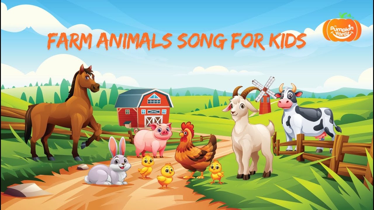 Farm Animals Song for Kids | Animal Sounds Song for Kids | Pumpkin ...
