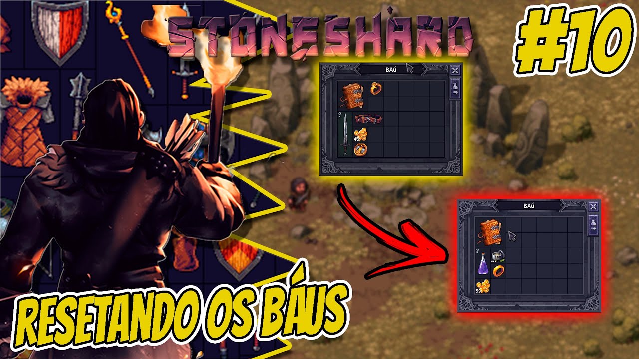🏹RESETANDO OS BÁUS DAS MASMORRAS STONESHARD BUILD ARQUEIRO #10 Gameplay ...