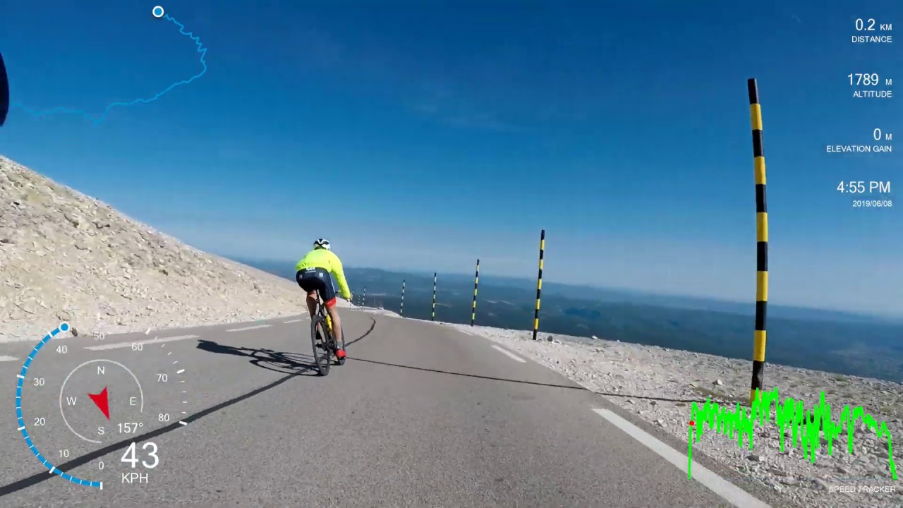 Cycling descent of Mt Ventoux to Bedoin - YouTube