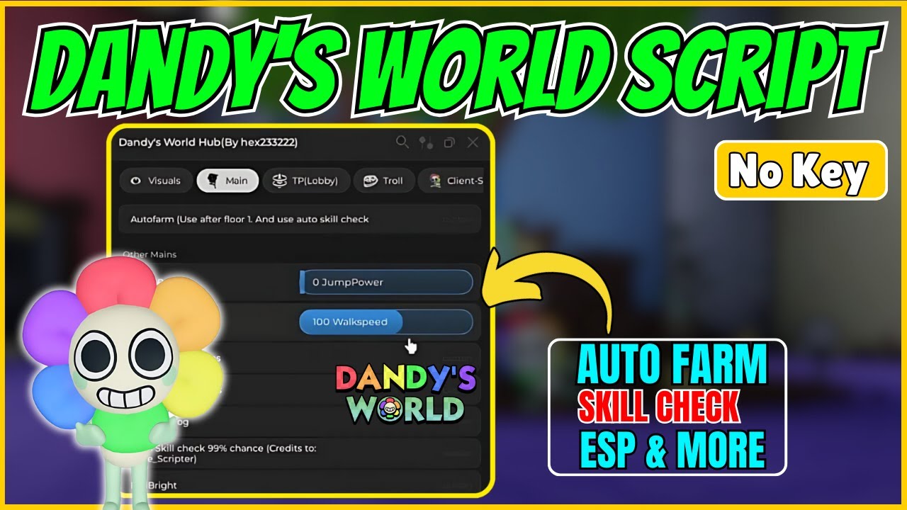 Dandy’s World Keyless Hack Script 2025 | Auto Research, XP Boost, No ...