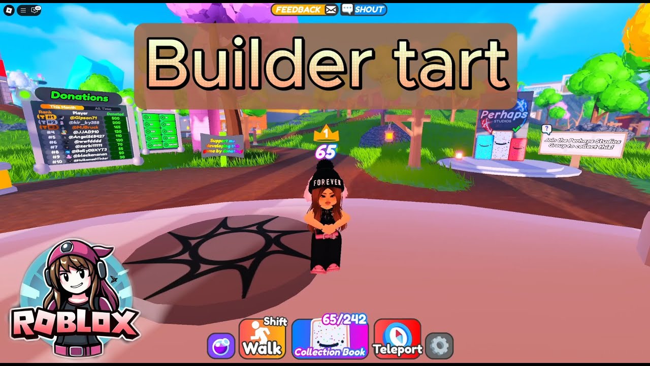 Roblox, find the Tarts guides- Builder tart - YouTube