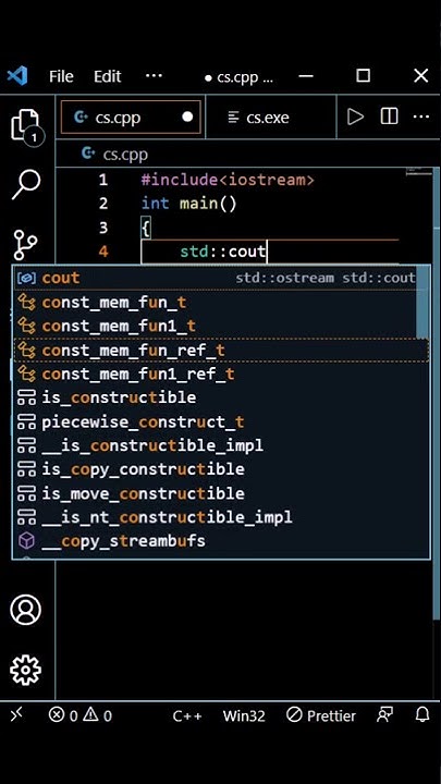 2. cout hello world. - YouTube
