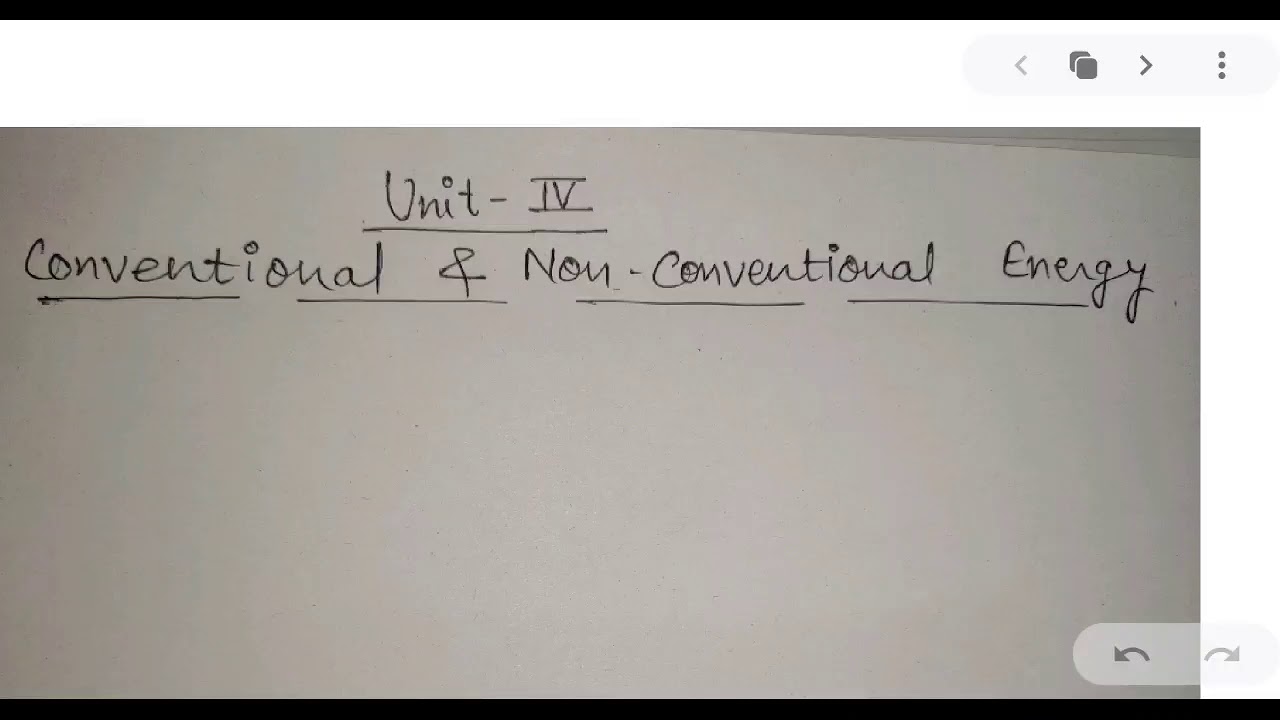 Energy Science & Engineering Unit-4 Part-1 - YouTube