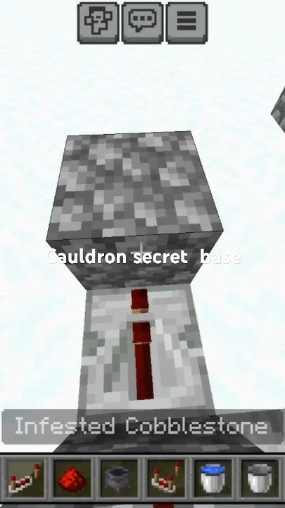 minecraft :how to make cauldron secret bace - YouTube