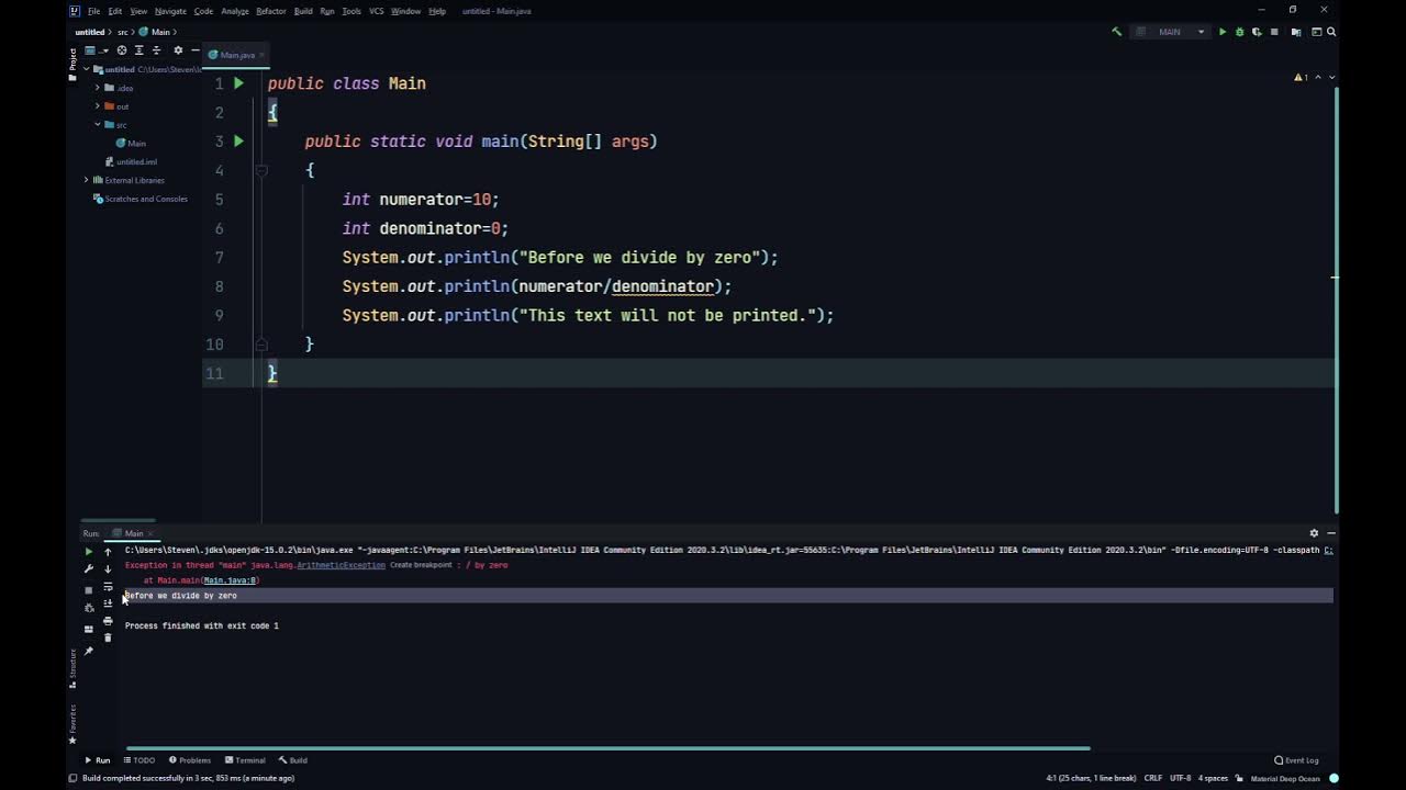 Java Uncaught Exceptions - YouTube