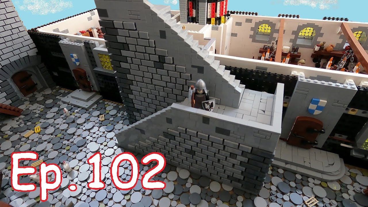 How I build a LEGO castle MOC from scratch: Episode 102 - Außentreppe ...