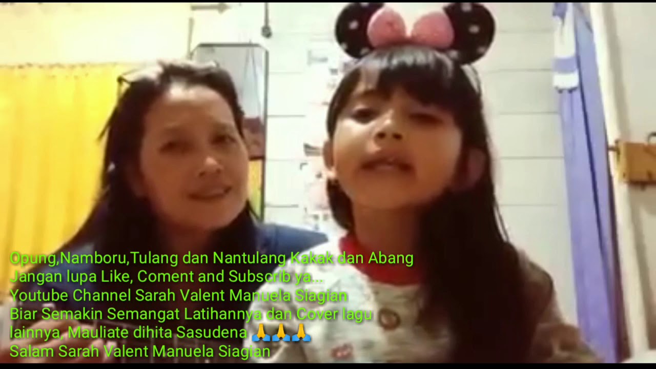 Marnini Marnono Cover By: Sarah Valent Manuela Siagian - YouTube
