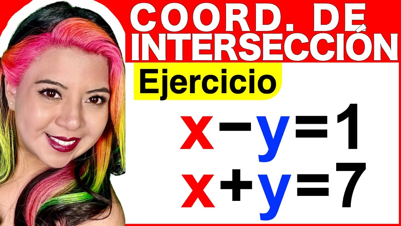 COORDENADAS DEL PUNTO DE INTERSECCIÓN y DEL EJE “x” y del eje “y ...