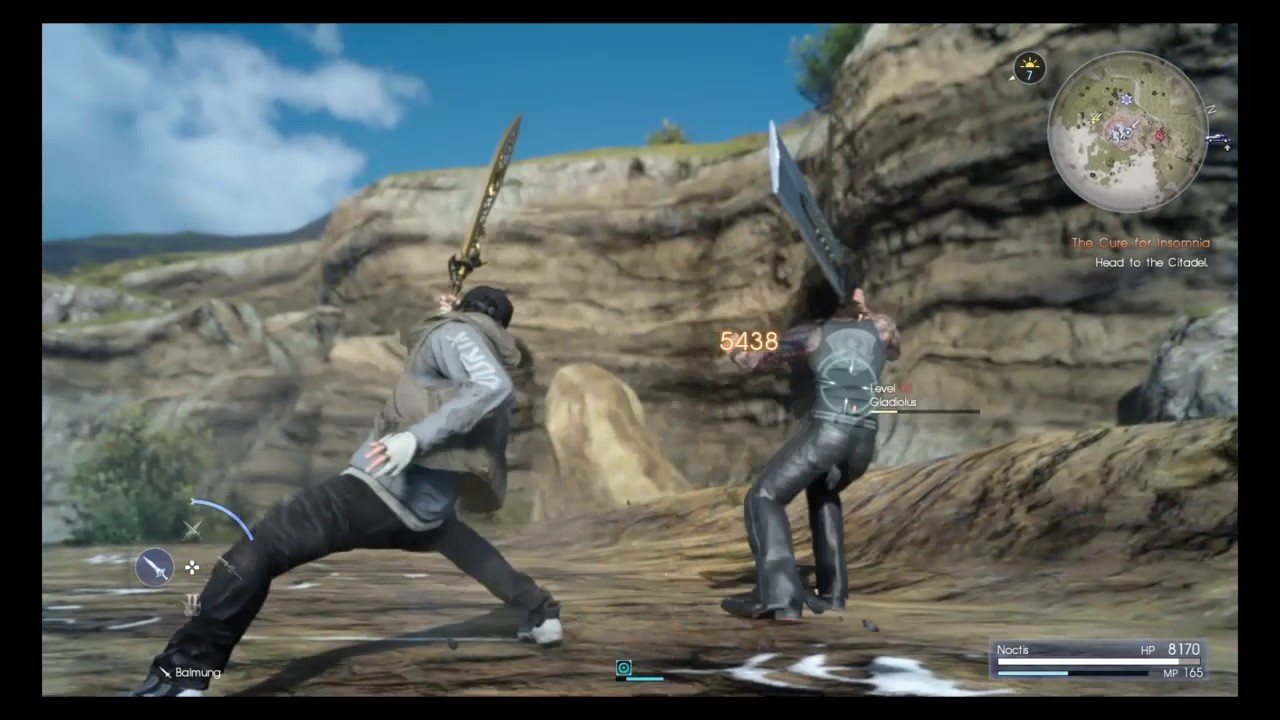 Final fantasy 15 -Camp training final trial plus Behemoth Tyrant - YouTube