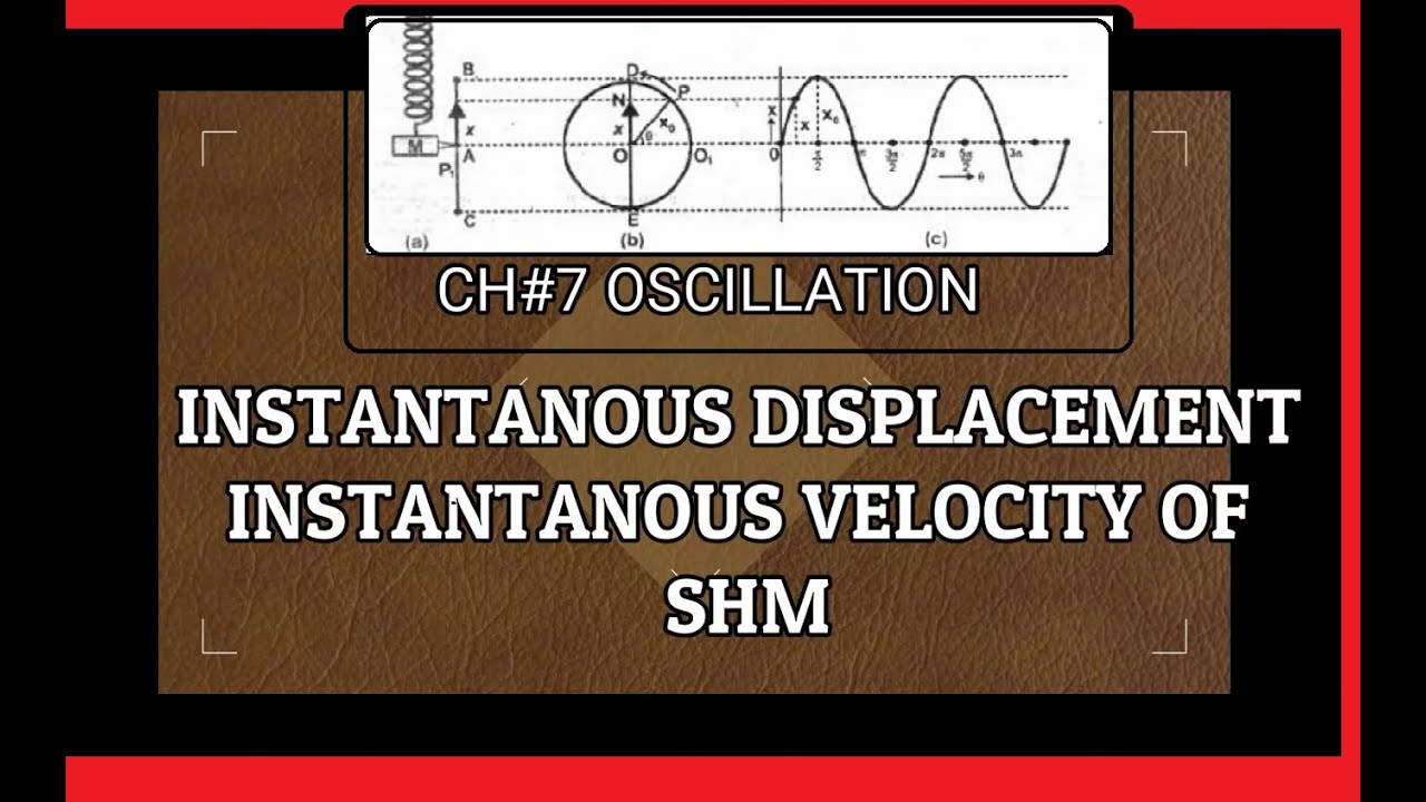 SHM instantaneous Displacement & Velocity||Physics Part1||CH No.7 - YouTube