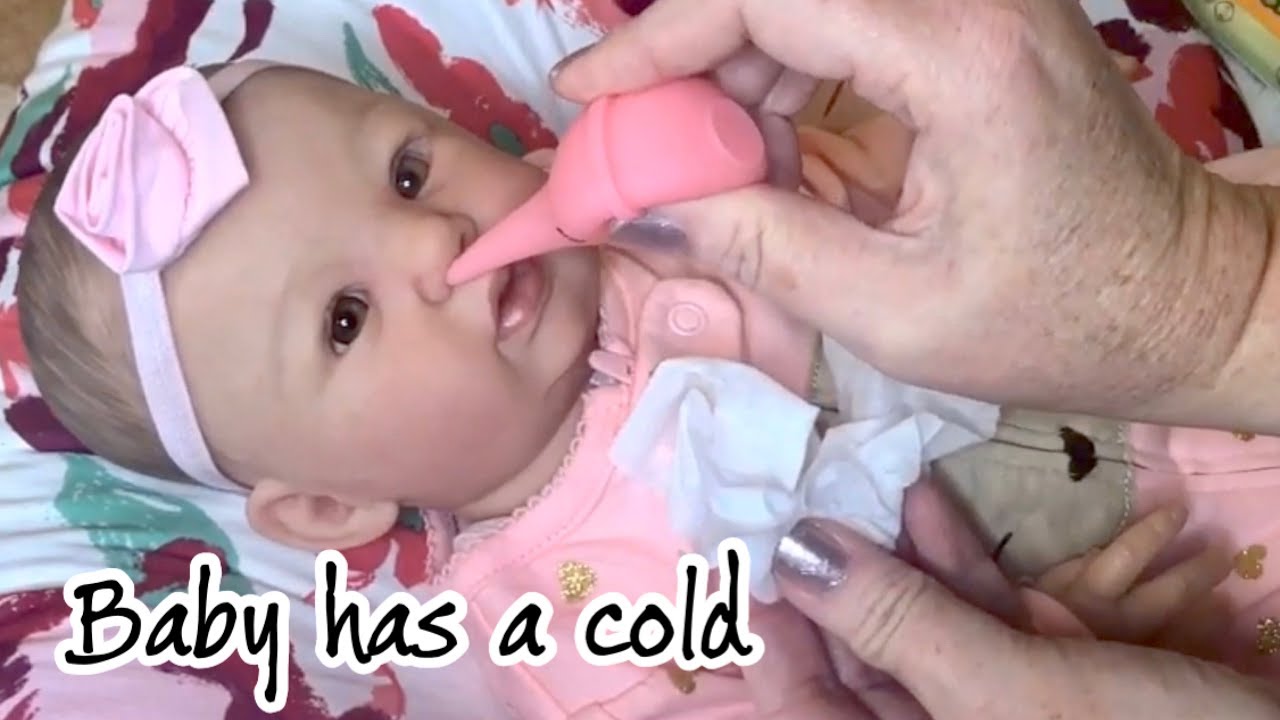 Reborn Role Play baby Bernie has a cold we clean out her nose reborn ...