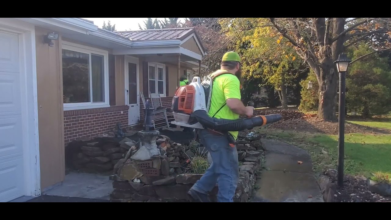 leaf clean up and disposal - YouTube