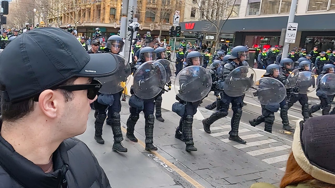 Australia has fallen. Protest quickly turns UGLY - YouTube