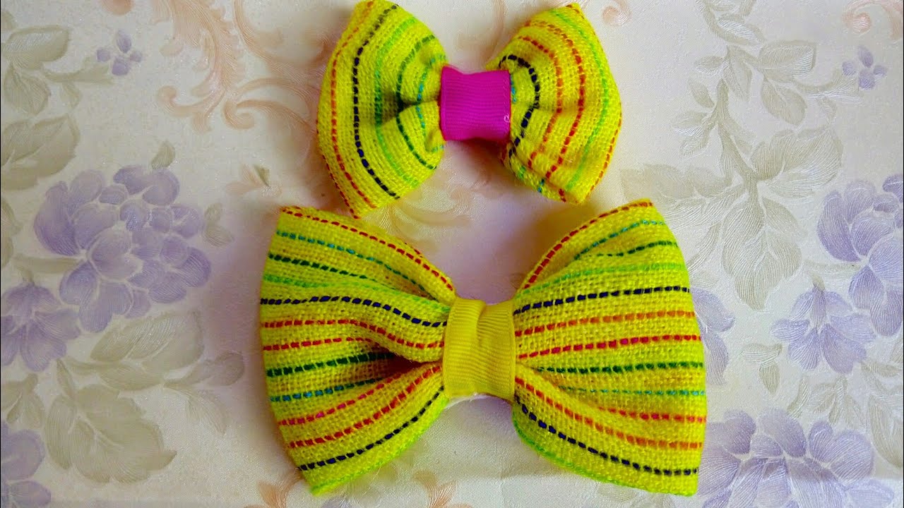 Moños de tela sin coser / moños patrios/ moños fáciles y rápidos/DIY ...