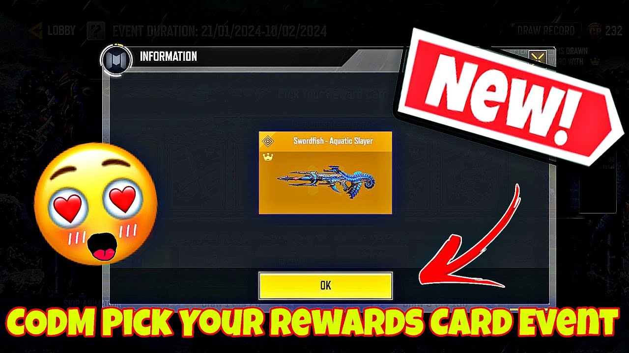 codm pick your rewards card event 2024 | how to get legendary swordfish ...