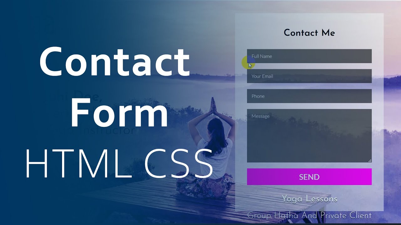 Contact Form HTML and CSS speed code | With Source Code - YouTube