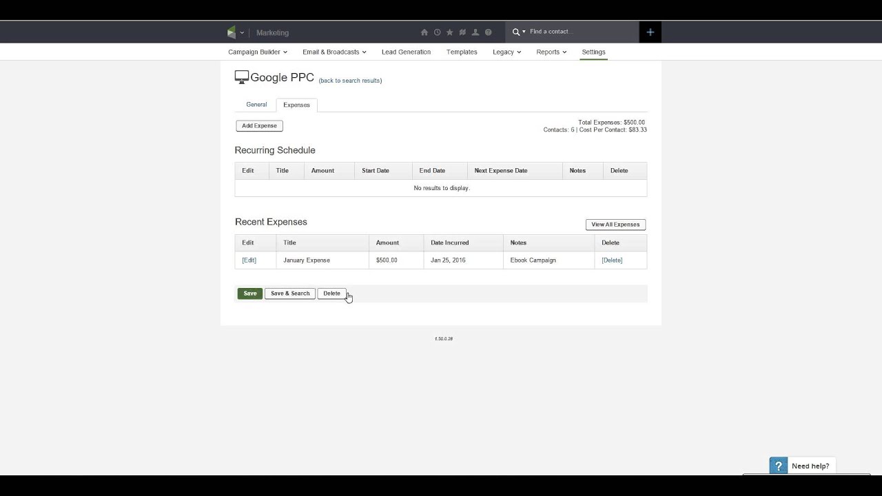 How to Add an Expense to Infusionsoft Lead Sources - YouTube
