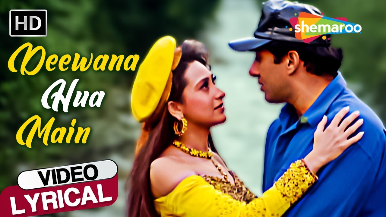 Deewana Hua Main - HD Lyrical | Ajay (1996) | Karisma Kapoor, Sunny ...