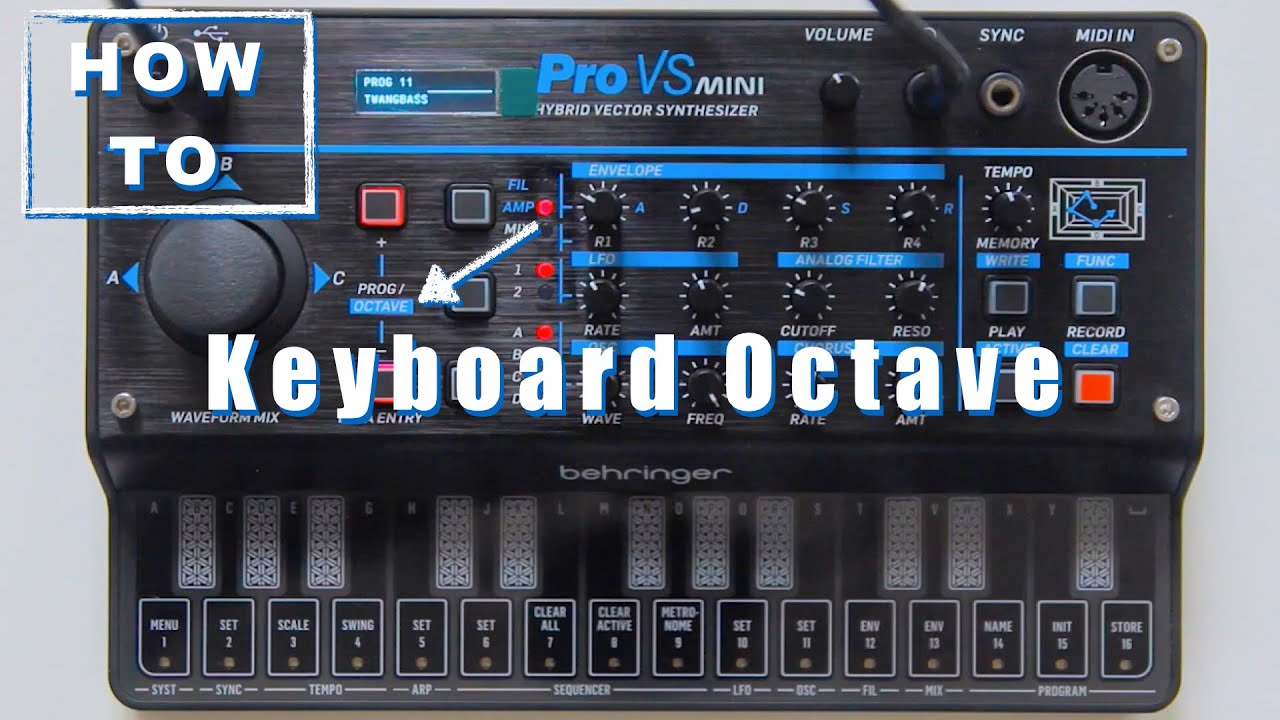 Change Octave on Keyboard Behringer Pro Vs Mini User Video Manual How to - YouTube