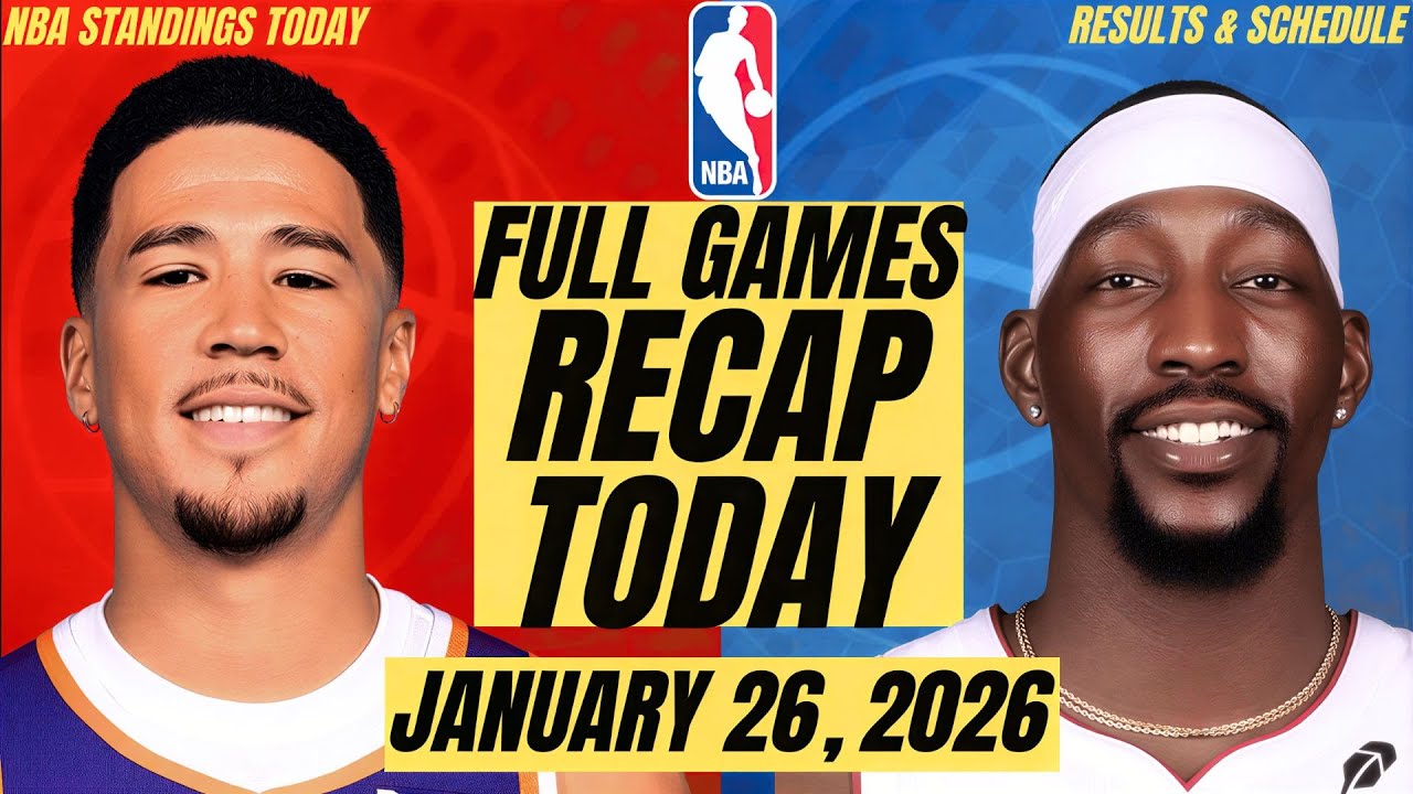 NBA STANDINGS TODAY JANUARY 26, 2026 | NBA LIVE GAMES SCHEDULE | NBA ...