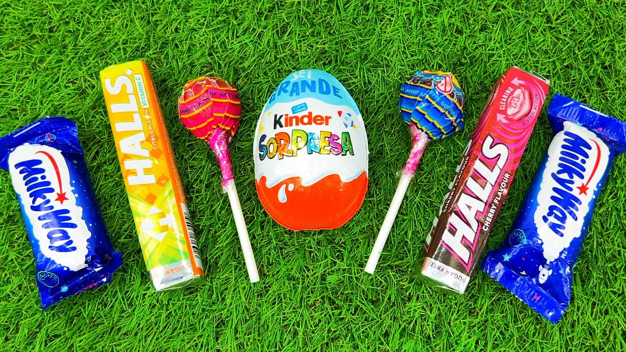 Satisfying Video | Unpacking Lollipops | Kinder Joy AND Skittles ...