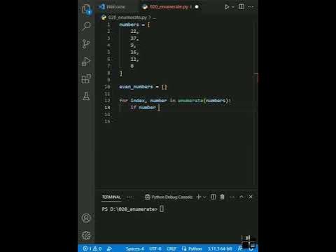 enumerate object #python - YouTube