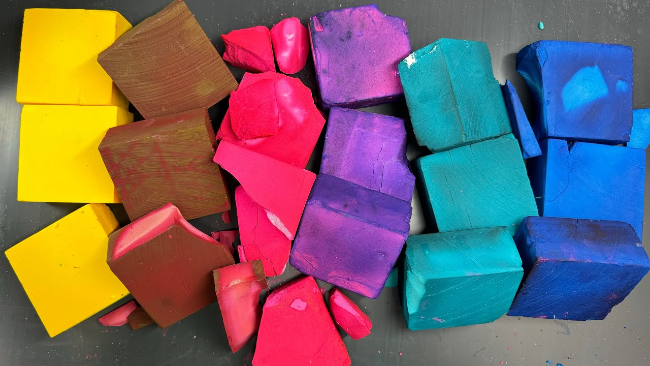 Vibrant Dyed Chalk Blocks - YouTube