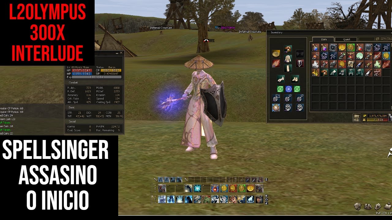 L2 OLYMPUS PVP - O INICIO FARMANDO E TRETANDO | SPELLSINGER LINEAGE 2 ...