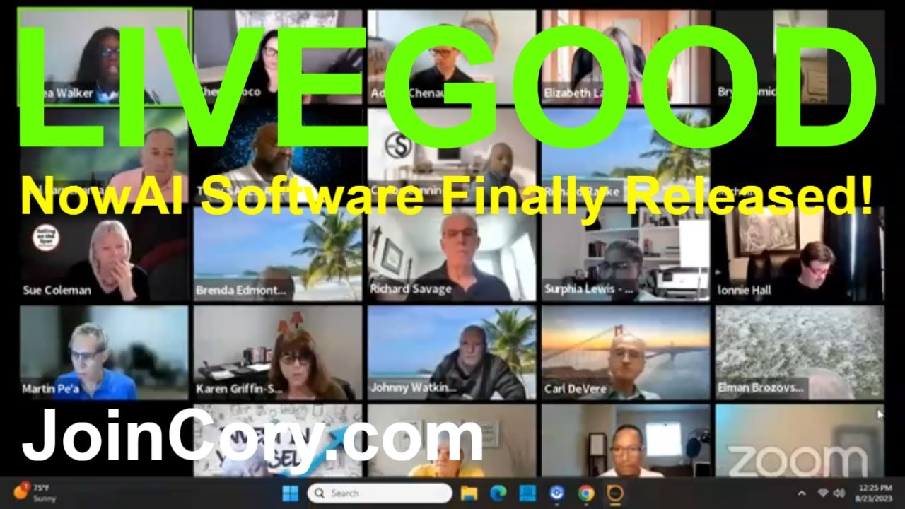 LIVEGOOD New NowSite "NowAI" Automated Software Just Debuted - YouTube
