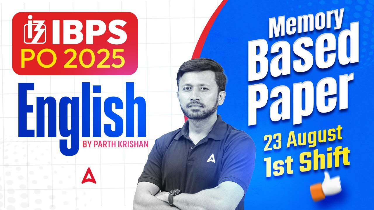 IBPS PO Memory Based Paper 2025 | IBPS PO English Paper | English By ...
