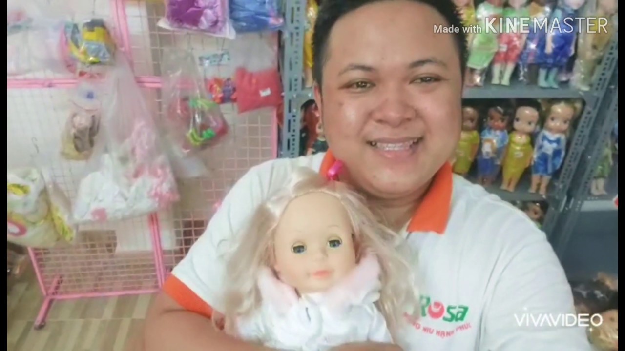 Búp Bê Takmay 40 cm Thân Gòn, Mắt Chớp_ Hãng Gi-Go Toys 14 inch Doll ...