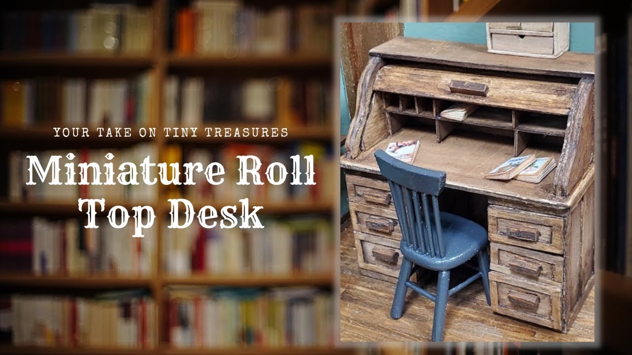 AMAZING Actual Working Miniature ROLL TOP DESK - # ...