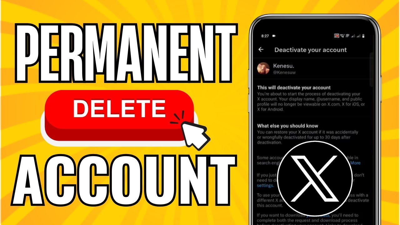 How to Delete X Twitter Account Permanently (X Tutorial) - YouTube
