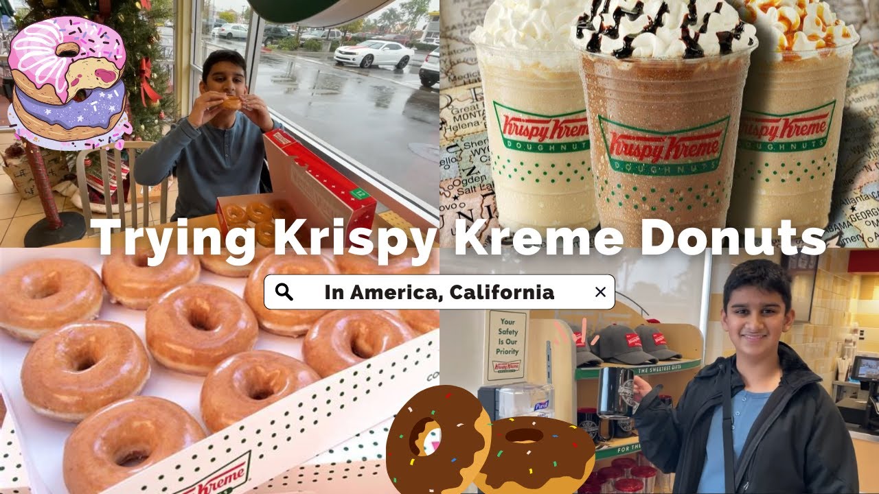 Trying Krispy Kreme Donuts in Oxnard, California - YouTube