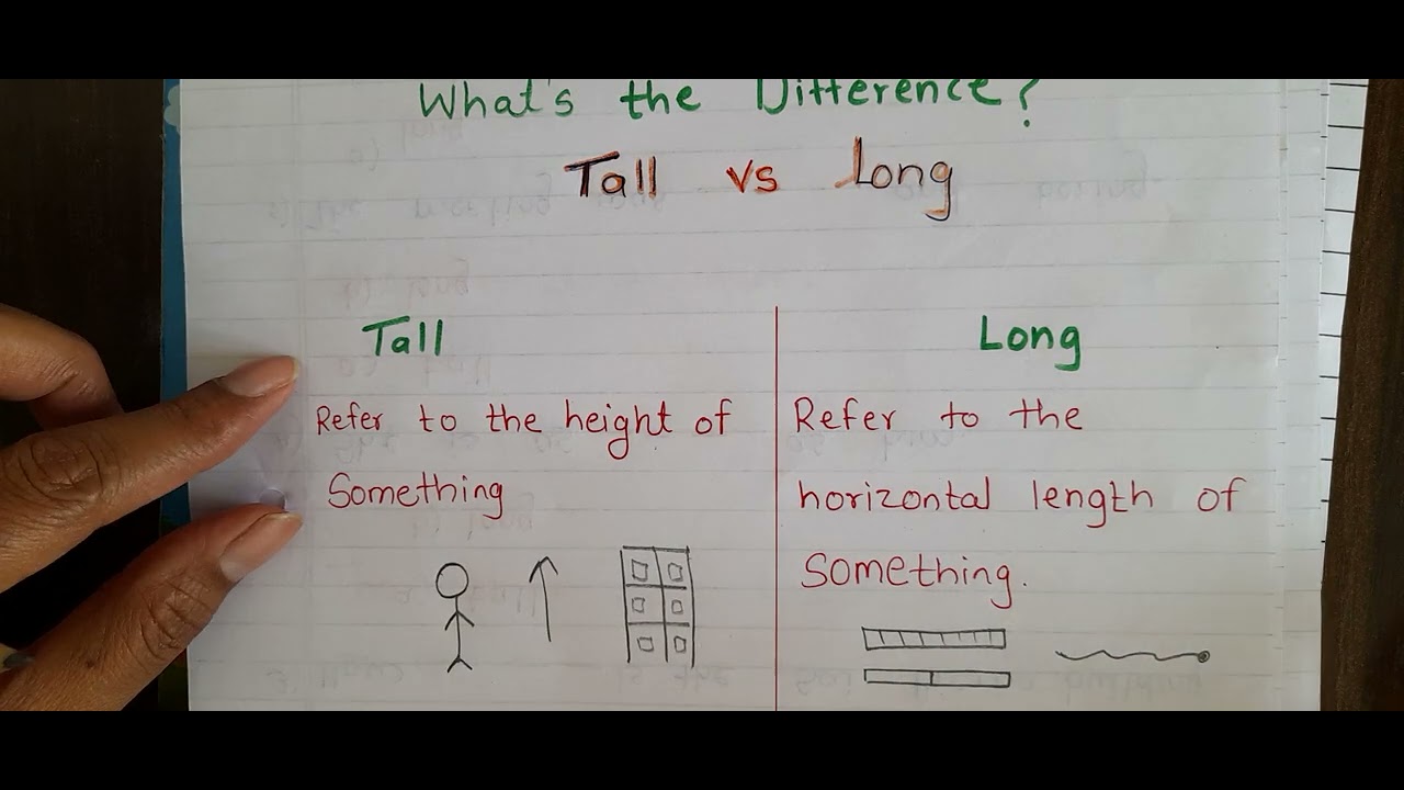 What's the Difference? Tall Vs Long | When use tall and long |Tall Vs ...