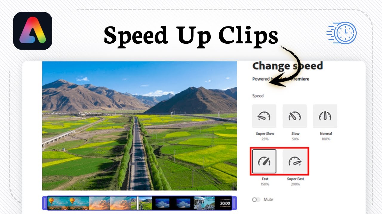How to change video speed in Adobe Express (Clip Control) - YouTube