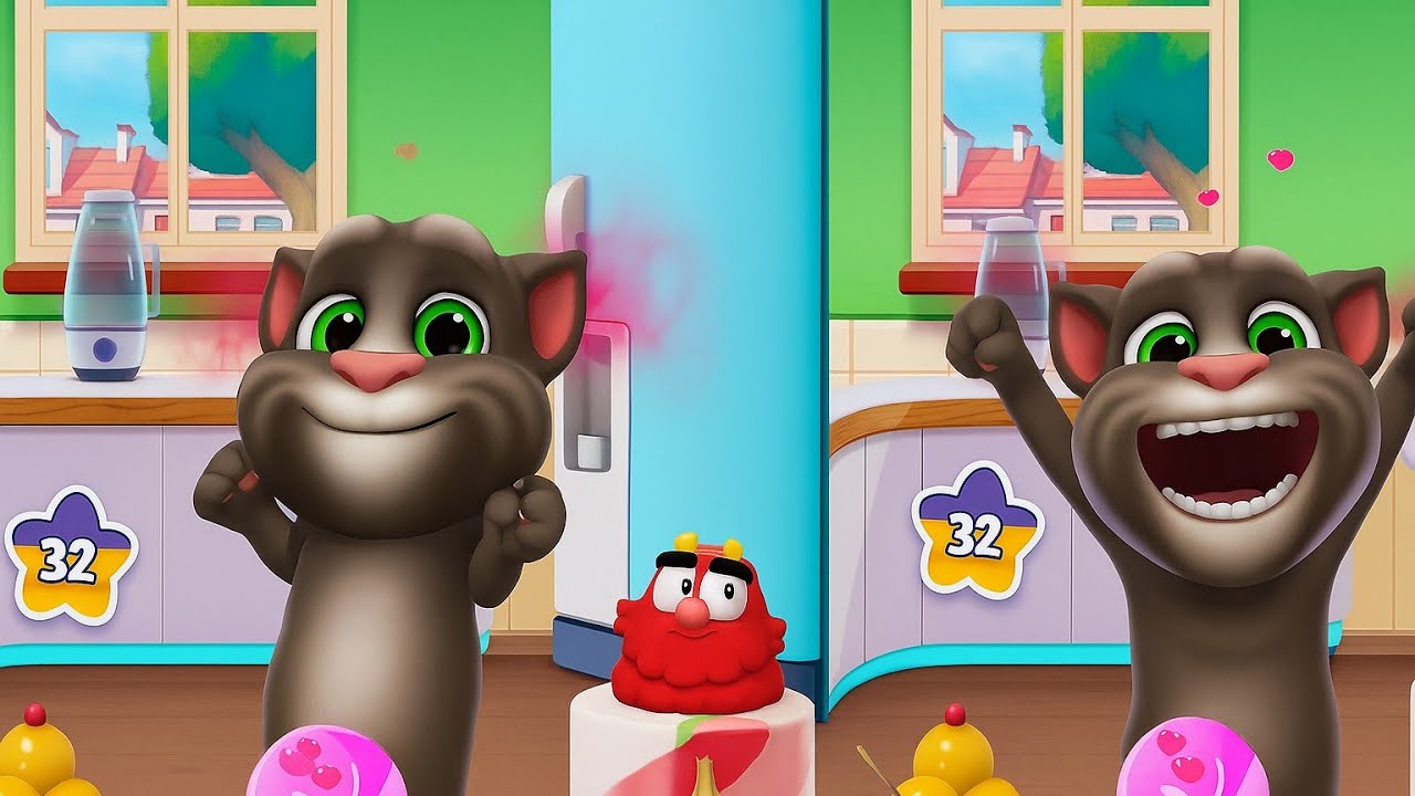 Talking Tom’s Happy Reactions 🎉 Food Edition", Tom Can’t Stop Eating! 😂 ...