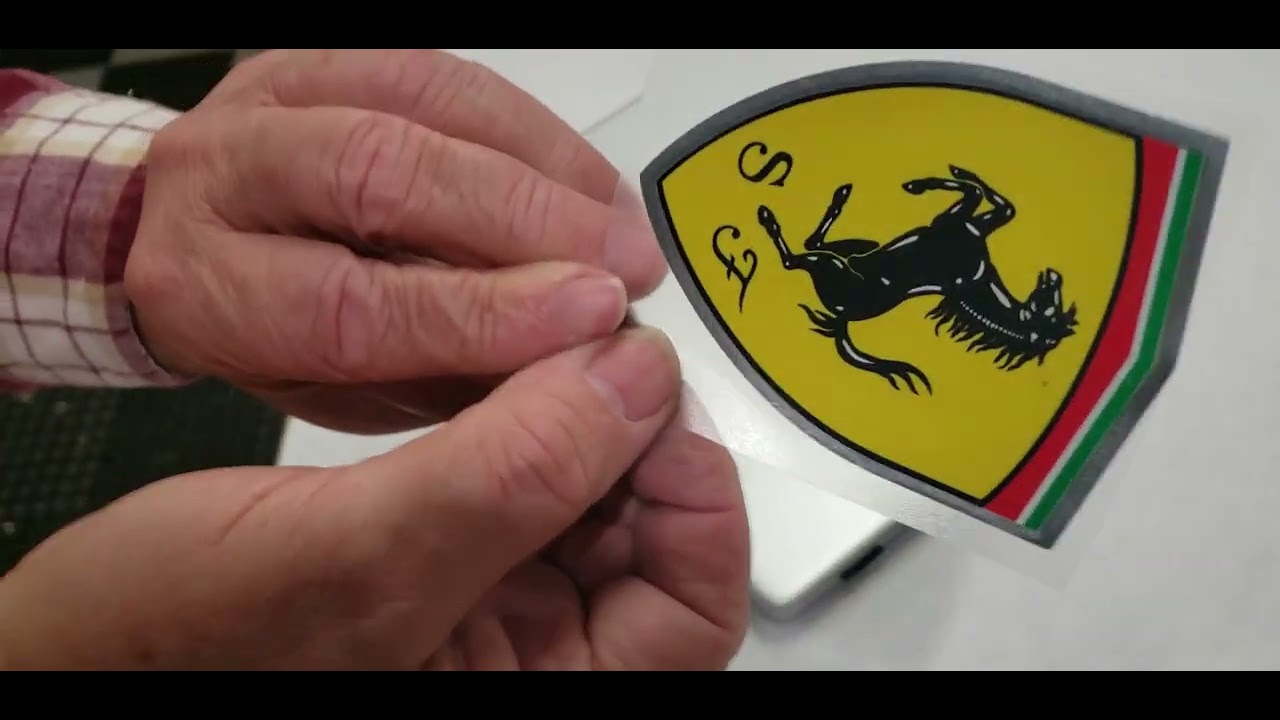 Application of a great Ferrari sticker! - YouTube