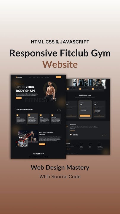 Gym Website Using Html And Css Webdevelop Htmlcsstutorial Webdesign Webdevelopmenttutorial