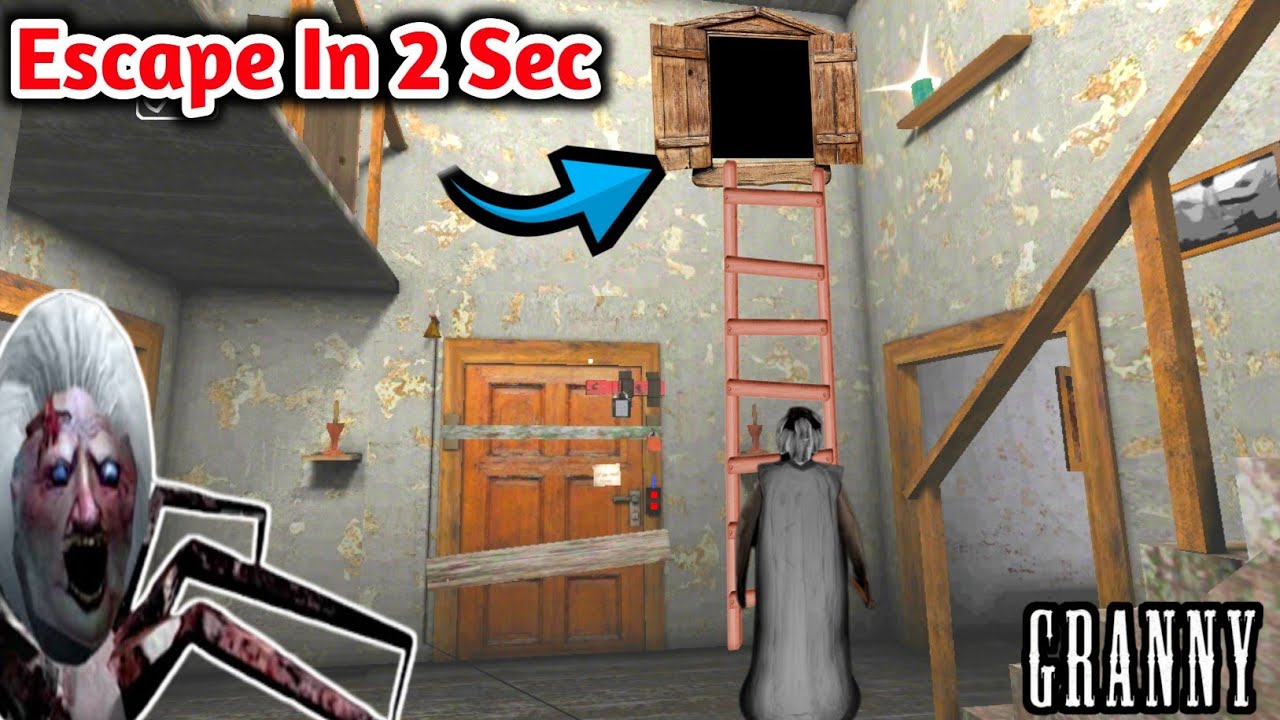 Escape In 2 second | *New Secret Area* In Granny House #granny # ...